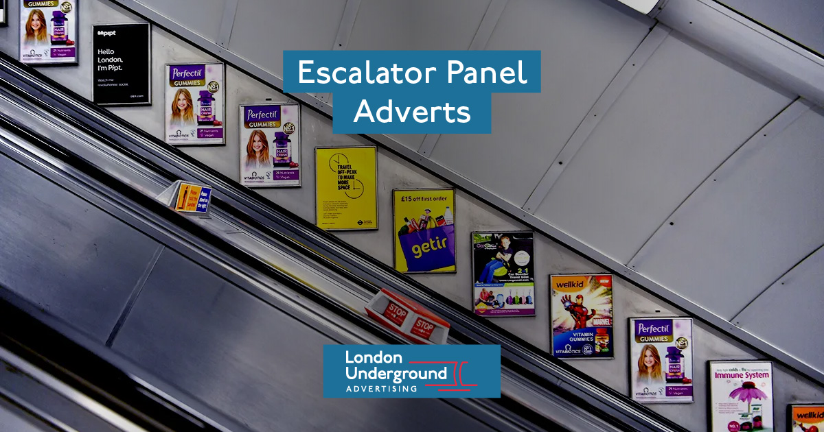 Escalator Panel Advertising on the London Underground