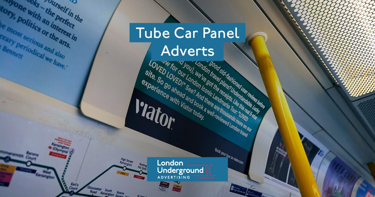 Tube Car Panels Advertising on the London Underground